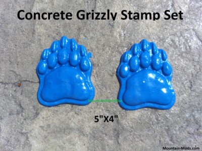 Cement Concrete Plaster STAMP grizzly bear paw 5" BORDER ART STAMPS ...