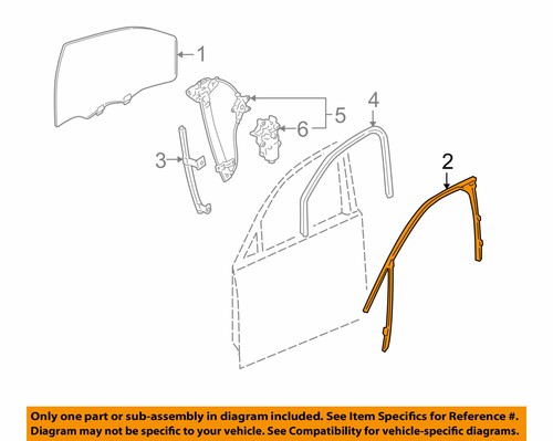 Chevrolet GM OEM 09-13 Impala Front Door-Run Channel Left 20984245 | eBay