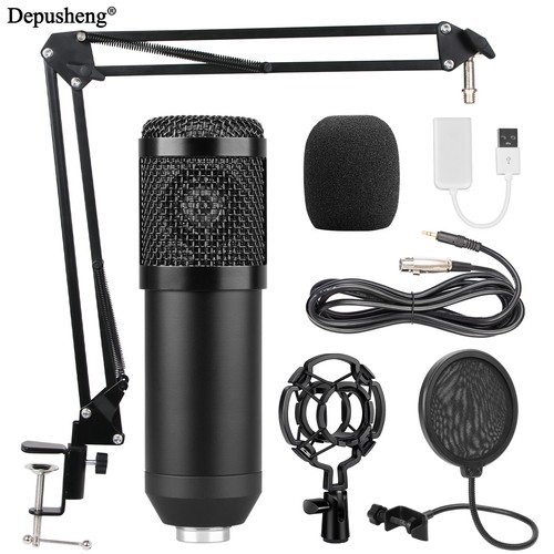 USB Condenser Microphone Depusheng Microphone Kit with Arm Stand for ...