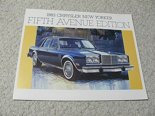 1983 CANADIAN CHRYSLER 5th AVE SALES BROCHURE.. | eBay