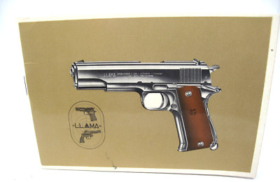 1970 Instruction Booklet Llama Auto Pistols Gabilondo Spain 38 45 380 ...