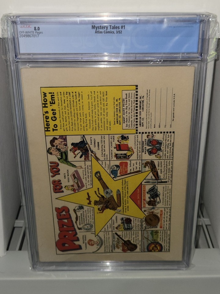 Mystery Tales #1 CGC Universal Grade Comic Book Atlas Comics Horror ...
