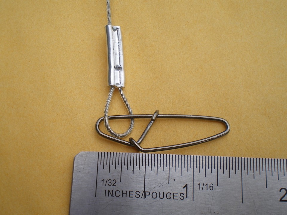 15 S.S. BLACK WIRE SPINNER LEADER 15",18",21" 220 LBS. TEST W/B ...