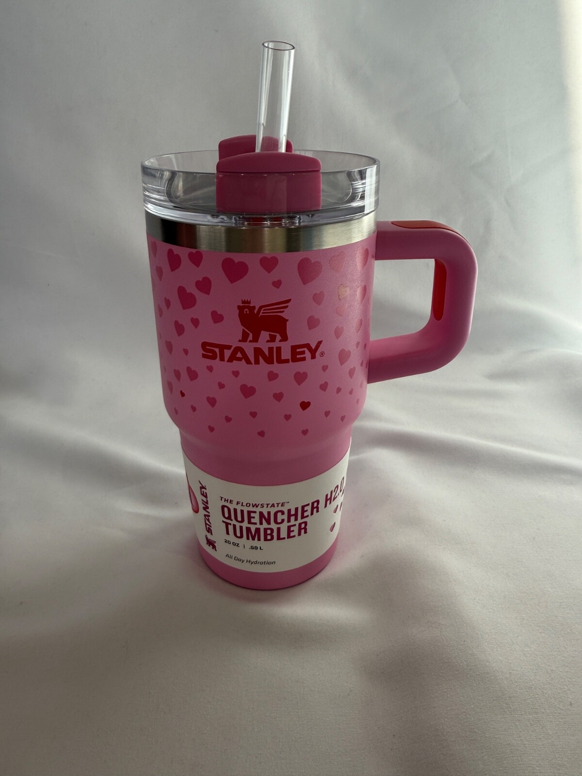 Stanley Cup Valentine’s Day 2025 Pink Sweet Hearts 20 oz with handle | NEW