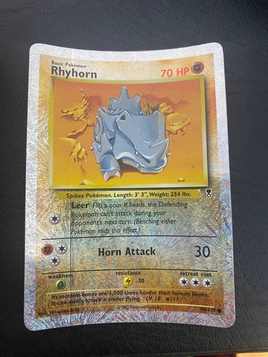 Pokemon Legendary Collection Rhyhorn Reverse Holo #90/110 Near Mint NM ...