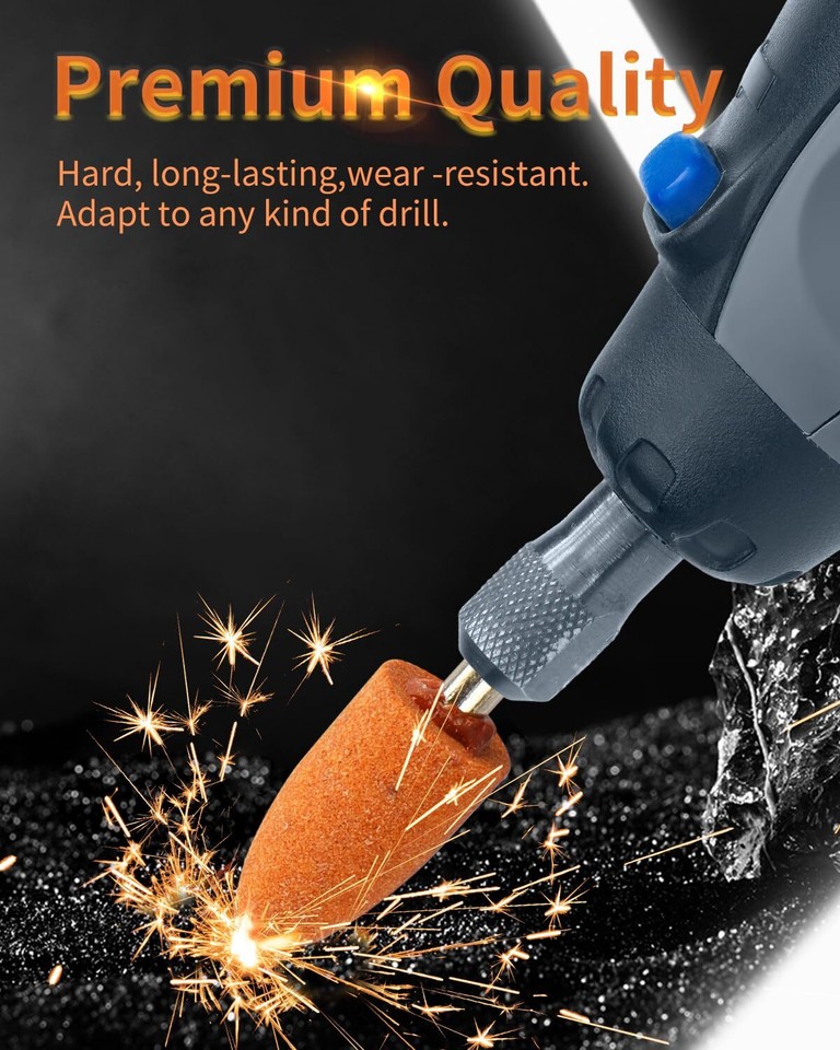 60Pcs Sanding Bits for Dremel Rotary Tool, A Strong Grinding Stones ...