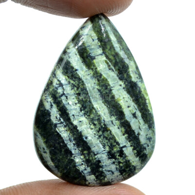 Cts 32.90 Natural Chatoyant Zebra Jasper Swiss Opal Cabochon Pear Loose ...