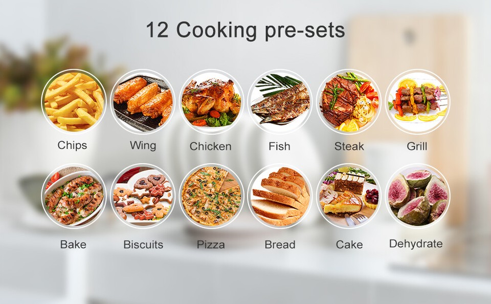 26L Air Fryer Oven w/ Temperature Control Timer Low Fat Oil-Less ...