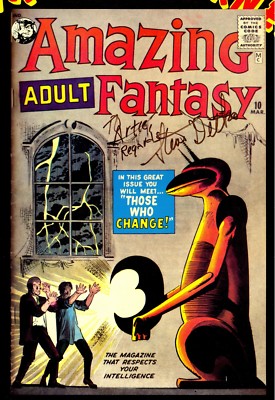 STEVE DITKO SIGNED ALBUM COVER STAN LEE JIM SHOOTER AMAZING ADULT ...