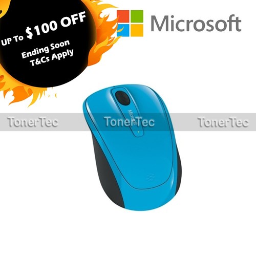 Microsoft Wireless Mobile 3500 Mouse Cyan BLUE in Retail Box [p/n:GMF ...