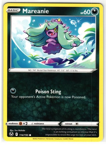 MAREANIE 114/195 SILVER TEMPEST ENGLISH POKEMON TCG | eBay
