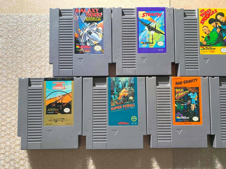 LOT OF 9 Activision NES Games (Galaxy Combat Gravity Ghostbusters ...