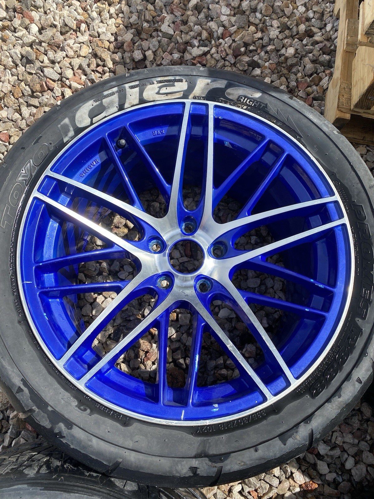 STR 511 Alloy Racing Wheel STR511 Blue Machined Face 5x114.3 / 18x10 | eBay