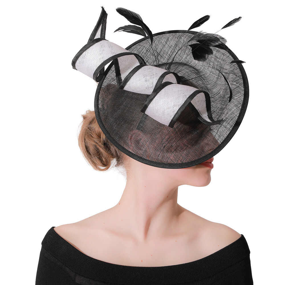 Fascinators Millinery Hat Party Wedding Hat Wide Brim Church Hair ...