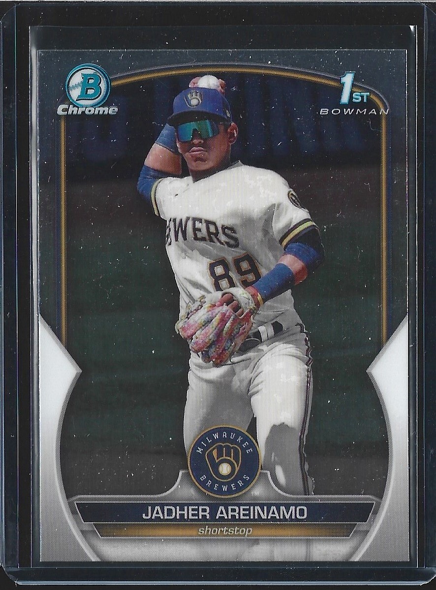 Jadher Areinamo - 2023 Bowman Chrome #BCP-206 - 1st Bowman - Milwaukee Brewers | eBay