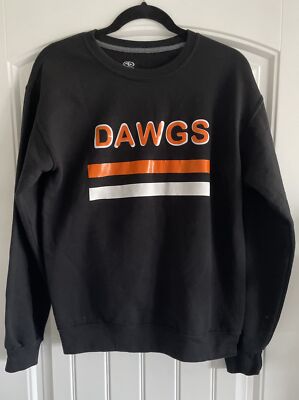Black Orange “Dawgs” Sweatshirt By Athletic Women’s Sz S NWOT | eBay