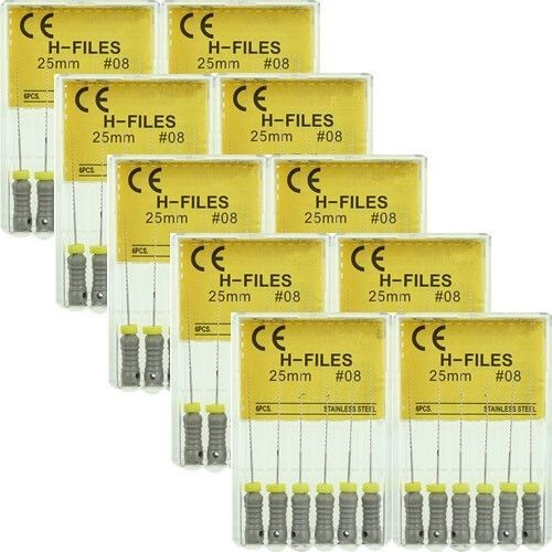 10 Packs Dental H-files 21/25/31mm Endodontic Hand Use Endo Root Canal ...