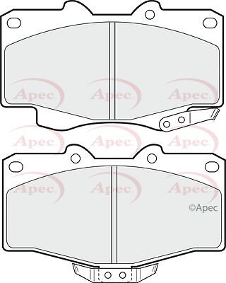 APEC PAD703 Disc Brake Pad Set Fits Toyota Land Cruiser Colorado 3.0 D ...