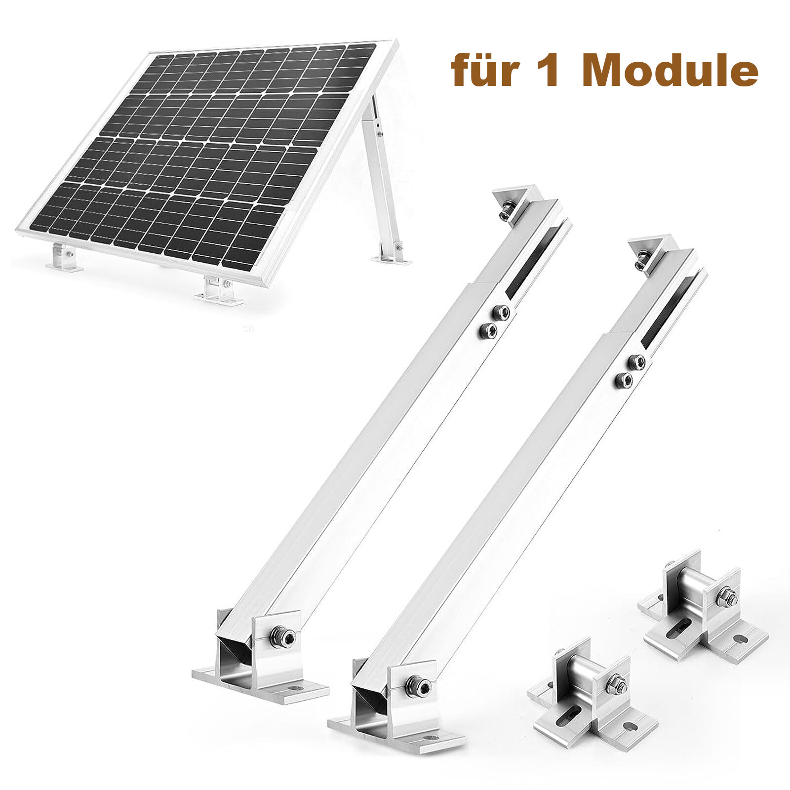 Solarmodul verstellbare Winkel von 0°-60° Halterung Flachdach PV ...