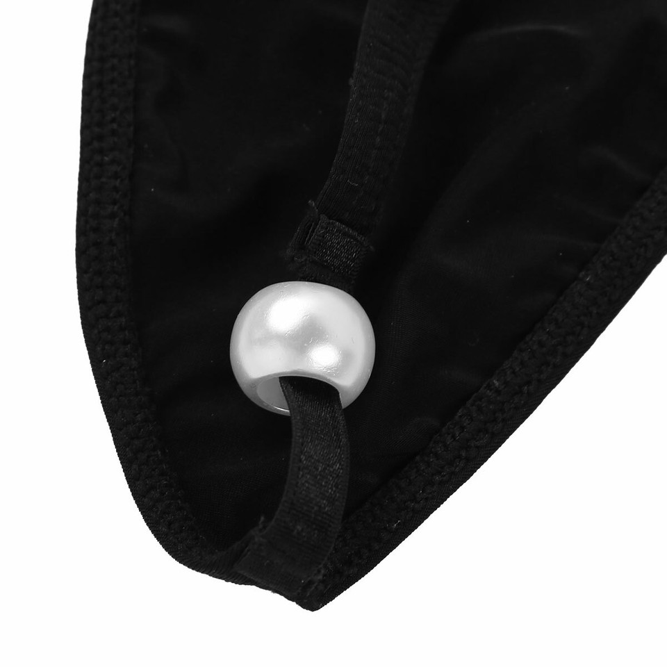 Men's See Through Pearl Bikini Briefs Underwear Shorts G-string Thong ...