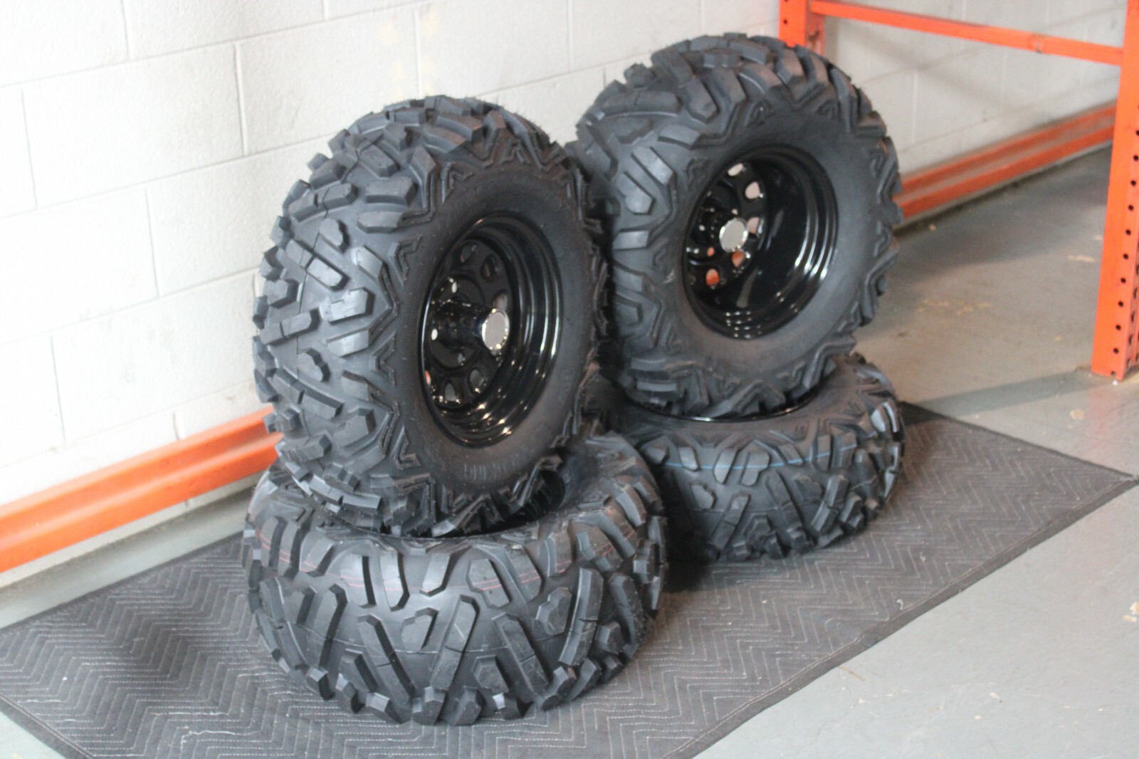 YAMAHA BIG BEAR 350 26" QUADKING ATV TIRE ITP BLACK ATV WHEEL KIT SRAD ...