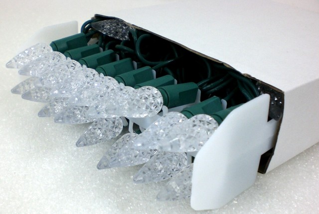 Home Accents 50 Ct C5 LED Warm White Crystal String Lights Camp/rv Deck ...