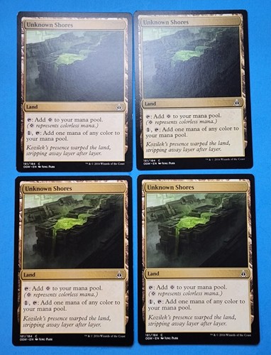 4x Unknown Shores Oath of the Gatewatch Mtg Magic Card Colorless Land ...