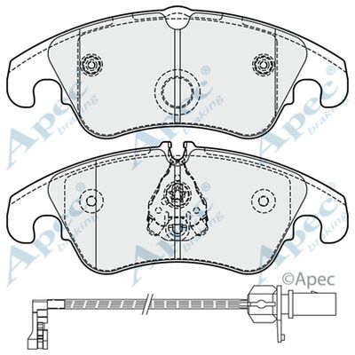 Brake Pads Set Front PAD1861 Apec 8K0698151 AXBP2139 8K0698151B ...