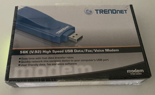 TRENDnet 56kbps v.92 High Speed USB Data Fax Voice Modem TFM-560U | eBay
