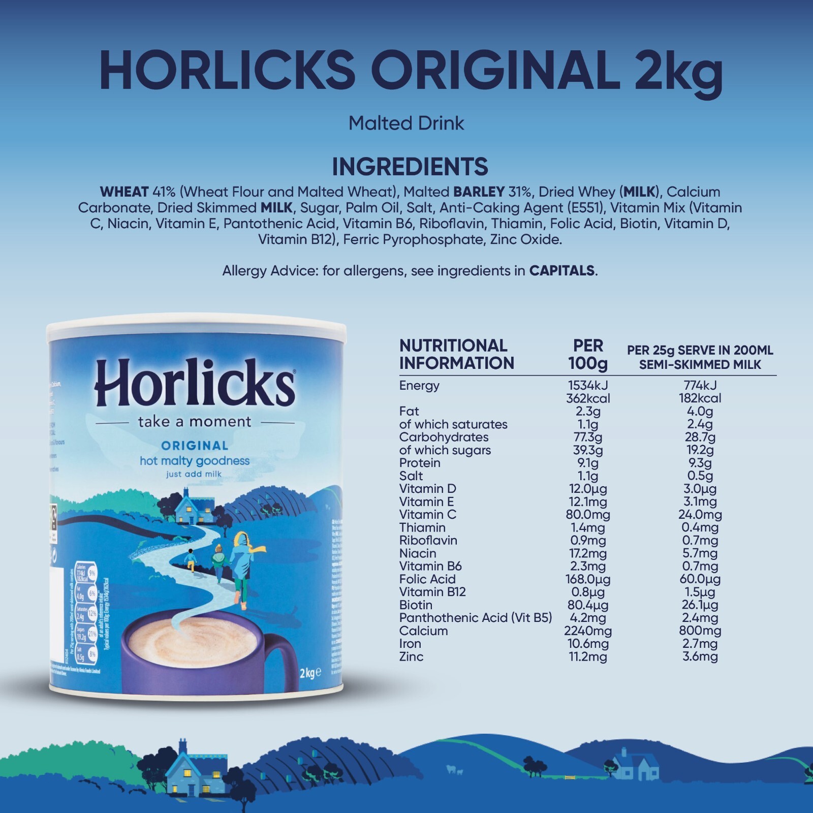 Horlicks Original Malted Milk 2kg - Just add milk | eBay UK