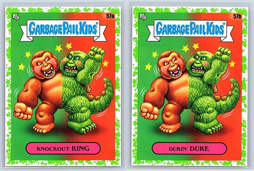 Godzilla Versus King Kong Garbage Pail Kids Movie Spoof GREEN SP 2-Card ...