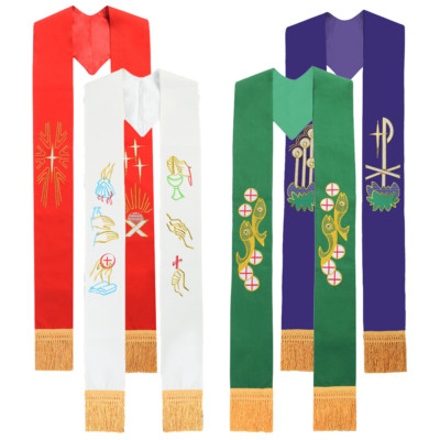 Christian Catholic Priest Stole Church Pastor Clergy Overlay Stole 4 ...