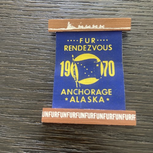 Rare Find 1970 Anchorage Alaska Fur Rondy Rendezvous Alaska Flag Pin ...