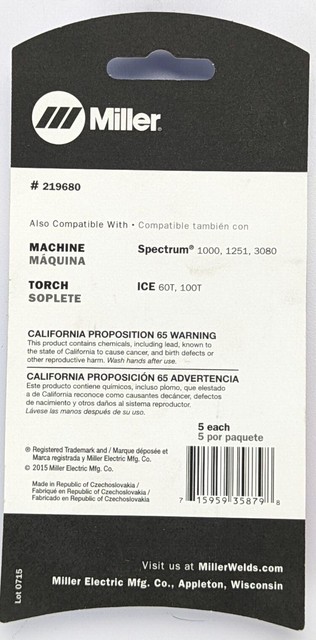 Miller 219680 Tip Gouge Ice- 60t 80t/cx 60amp Pkg 5 for sale online | eBay
