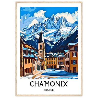 Chamonix Travel Print Chamonix Poster French Art Print France Lover ...