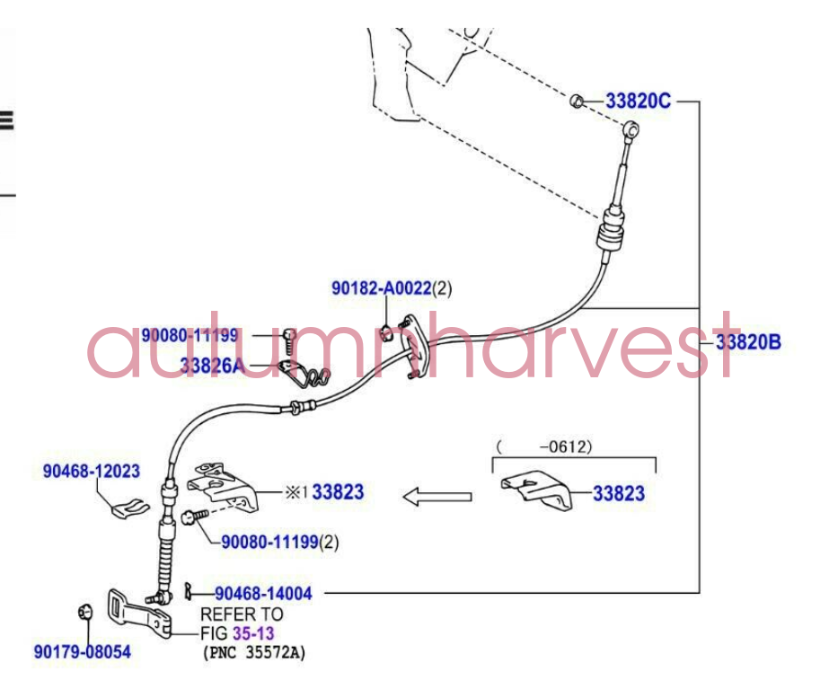 For 2004-2010 Toyota Sienna #3382008020 Automatic Trans Shift Cable ...