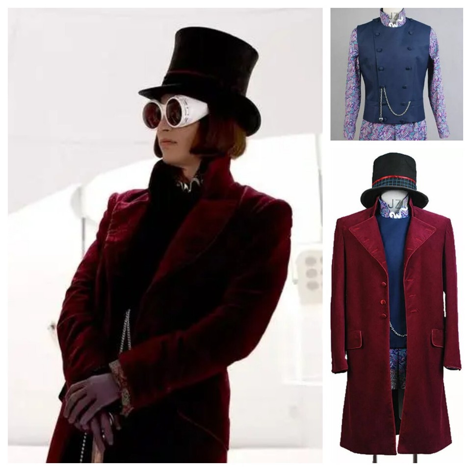 Willy Wonka Johnny Depp Cosplay Costume Halloween Carniva Party ...