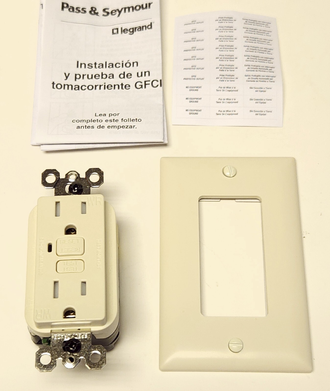 CASE OF 10 PASS SEYMOUR Legrand 1595 TRWRLA GFCI Duplex Ground Fault ...