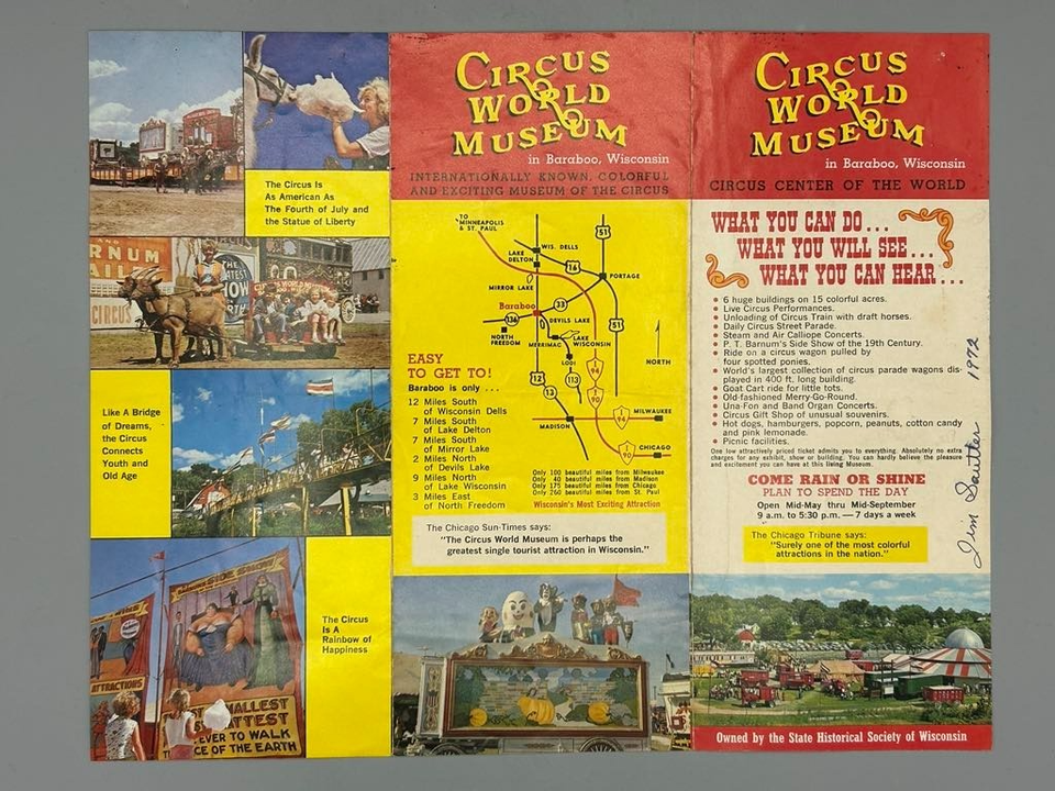 Vintage 1972 Circus World Museum Souvenir Brochure Pamphlet | eBay