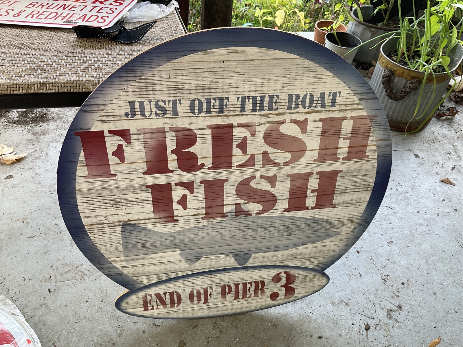 just off the boat fresh fish sign Beach House Man Dav Restaurant ...