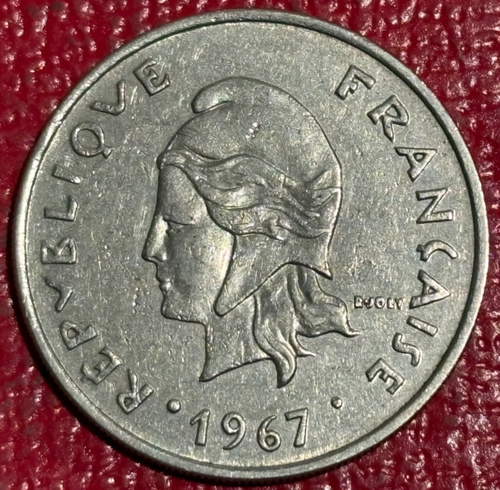 HIGH GRADE XF 1967 FRENCH POLYNESIA 20 FRANCS COIN-FLOWERS-MAY336 | eBay