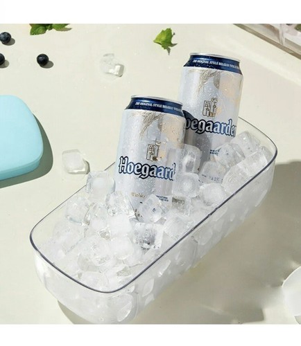 Double Layer Lazy Ice Maker Storage Box Unbox, Ice Cube Tray with Lid ...