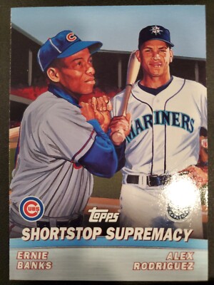 2000 TOPPS COMBOS # TC6 SHORTSTOP SUPREMACY ERNIE BANKS + ALEX ...