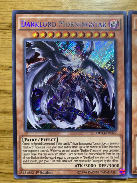 Yu-Gi-Oh! TCG Darklord Morningstar Destiny Soldiers DESO-EN029 1st ...