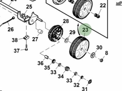 Genuine John Deere Walk Behind Lawn Mower JX90 SA1697 Wheel And Tyre ...