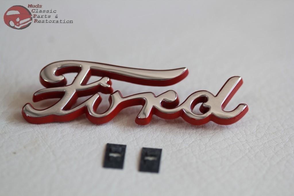 1940 Ford Car Truck Custom Ford Script Side Hood Emblem Chrome Badge ...