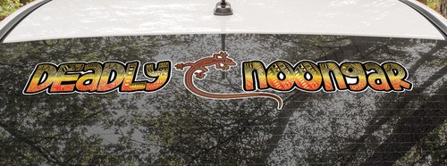 ABORIGINAL DEADLY NOONGAR LIZARD OUTDOOR VINYL CAR STICKER HUGE 73cm x ...
