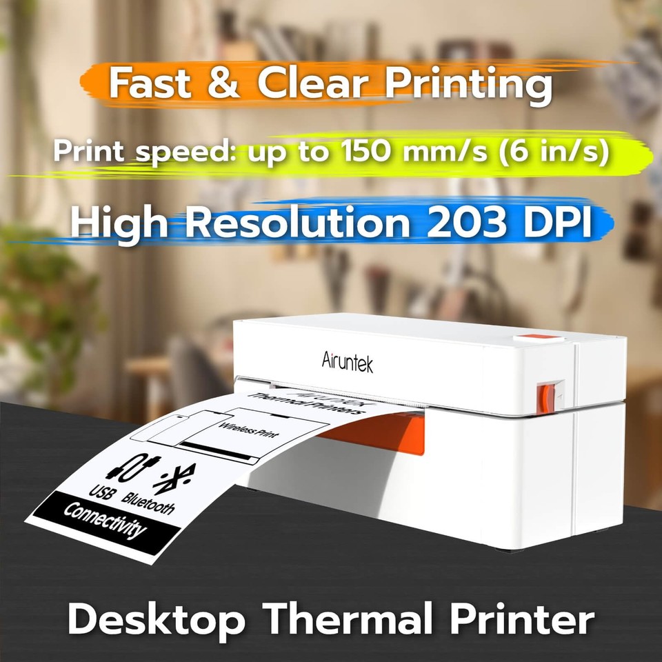Wireless Bluetooth Thermal Label Printer A81pro, 4x6 Shipping Label ...