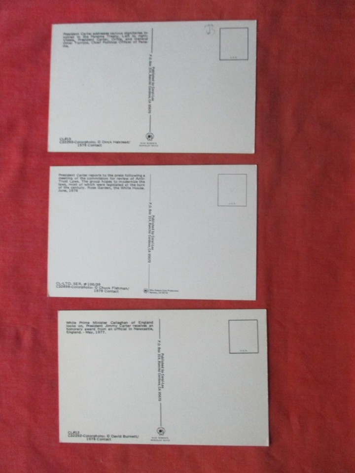 President Jimmy Carter. Lot Of 3 cards. A4 | eBay
