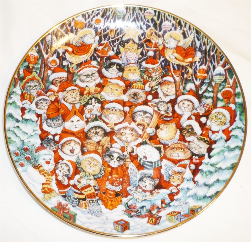 CHRISTMAS FRANKLIN MINT HEIRLOOM SANTA CLAWS COLLECTIBLE PLATE BILL ...